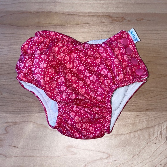 i play. | Swim | Iplay Reusable Swim Diaper In Pink Ruffle Seashell 8 ...